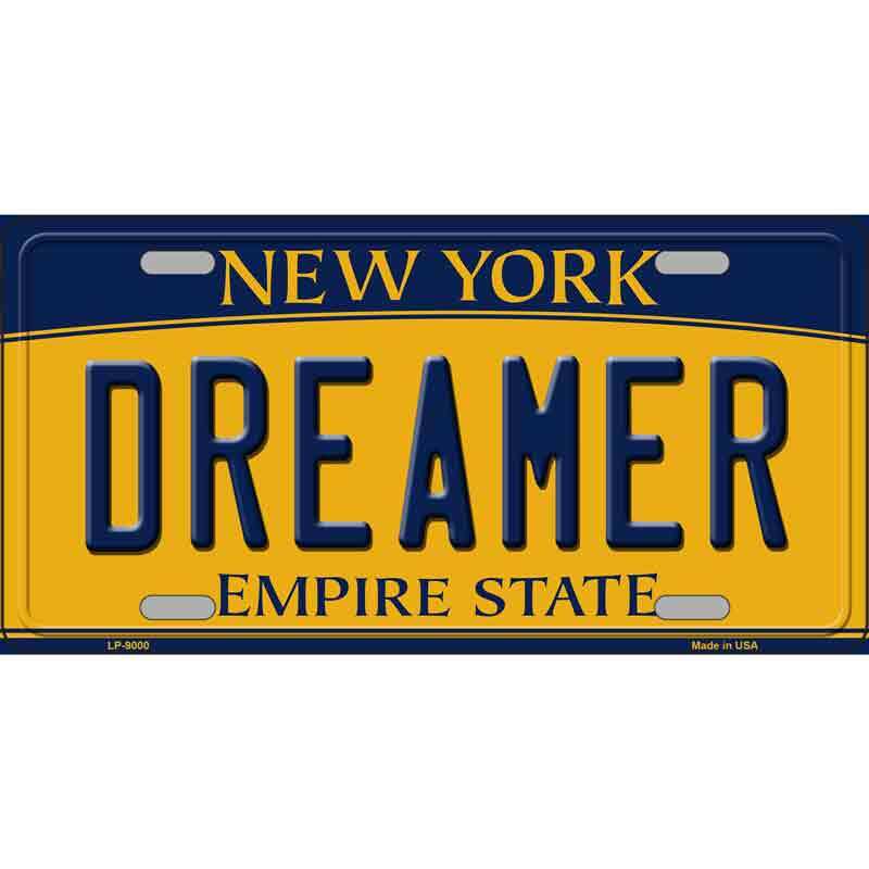 Dreamer New York Novelty Metal License Plate Tag LP-9000 | eBay