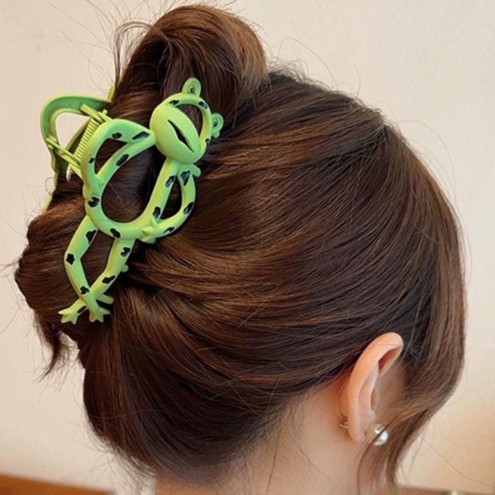 Cartoon Frog Hair Clip Metal Ponytail Hairpin New Frog Hair Claw Girls ...