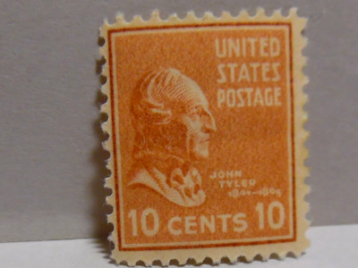 SCOTT # 815 JOHN TYLER 10 CENT STAMP - LIGHT HINGE MARK | eBay