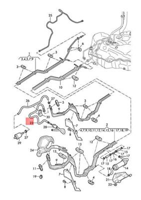 Genuine AUDI A4 Avant S4 quattro A5 S5 Cabriolet Fuel Line 8W0201215AQ ...