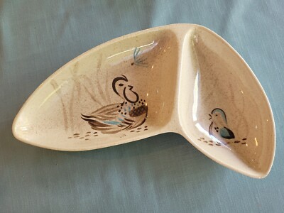 Vintage Bob White Quail Red Wing USA Boomerang Serving Platter Red Wing ...
