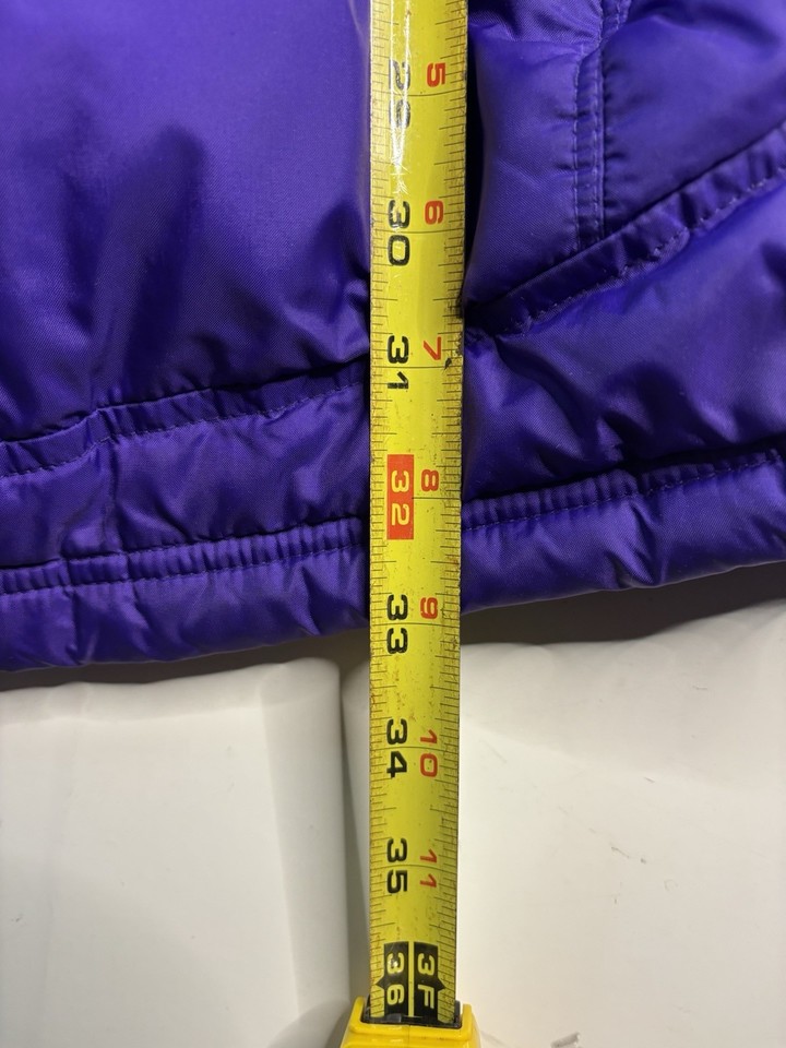 NIKE LSU Puffer Jacket Mens 2XL Thick Coat Embroidered Swoosh Purple ...