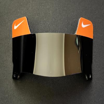 Orange Nike Tabs - Black MINI Football Helmet Visor with Black Clips | eBay