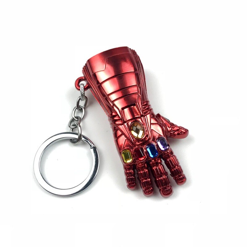 Marvel Avengers Endgame Iron Man Red Infinity Gauntlet Metal Keychain ...