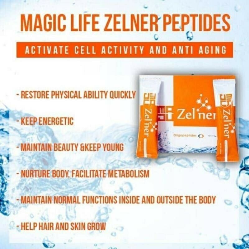 5 Box Magic Life Zelner Oligopeptides Renews Aging Cell, 5g x 15 ...