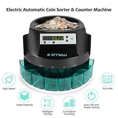 Electric Automatic Coin Sorter & Change Counter Machine, Coins up to ...