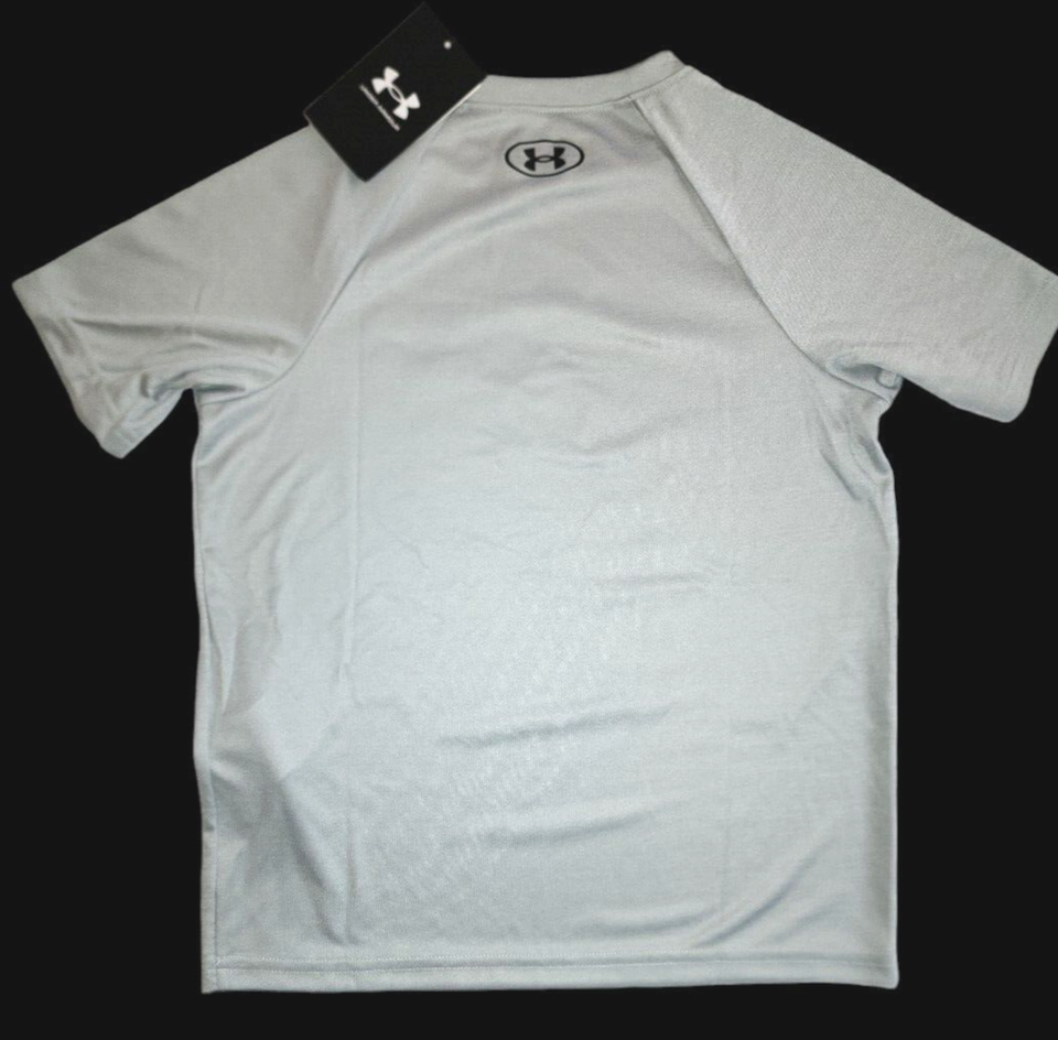 Under Armour Tech Split Logo Hybrid Short Sleeve Shirt Boys Size Youth ...