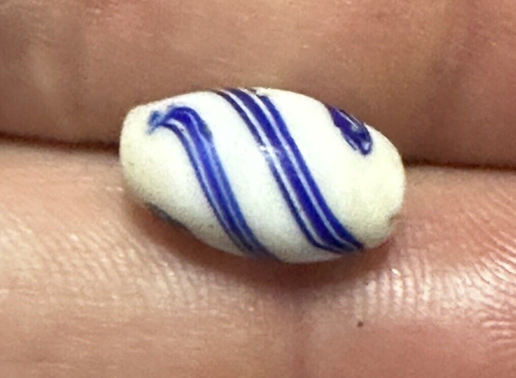 (1) 1700's Huron Indian "Blanket" bead or Blue Delft Trade Bead Early ...