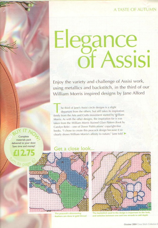 Taste of Autumn in Assisi Cross Stitch Magazine Pattern - Jane Alford ...