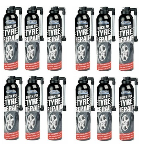 12x 300ml Quick Fix Tyre Emergency Temporary Puncture Sealant Wheel ...