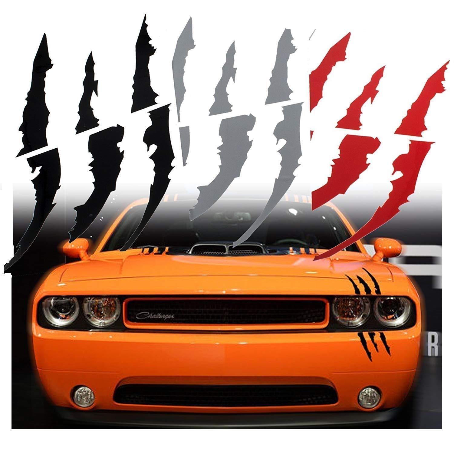 Headlight SCRATCH MARK Decal UNIVERSAL claw fits Mustang Camaro Charger ...