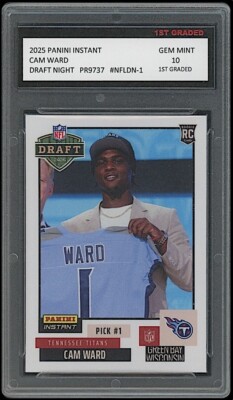 Cam Ward 2025 Panini Instant NFL Draft Night Rookie Card RC Titans 1st ...