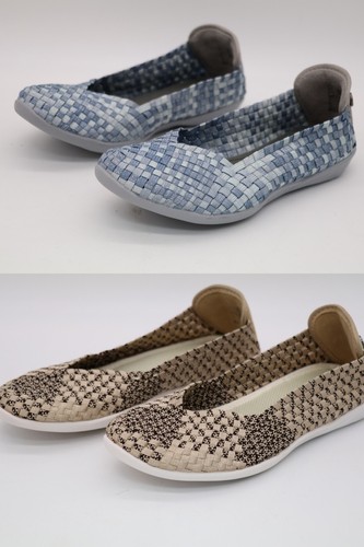 BERNIE MEV CATWALK WOVEN FLATS SLIP ON SHOES CHOOSE SIZE/COLOR BLUE or ...