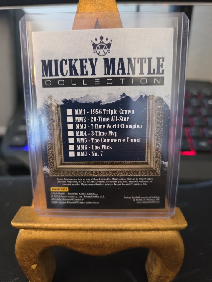 2018 Panini Diamond Kings - Mickey Mantle Collection Mickey Mantle #MM8 ...