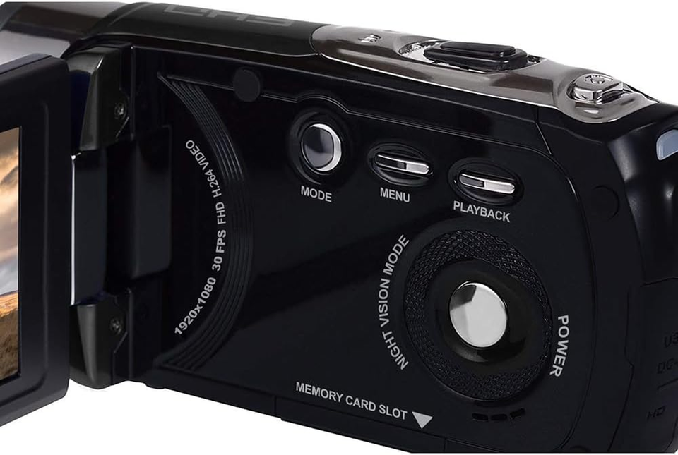 Camcorder – 1080P Full HD Video, 24MP Photos, Night Vision with IR ...