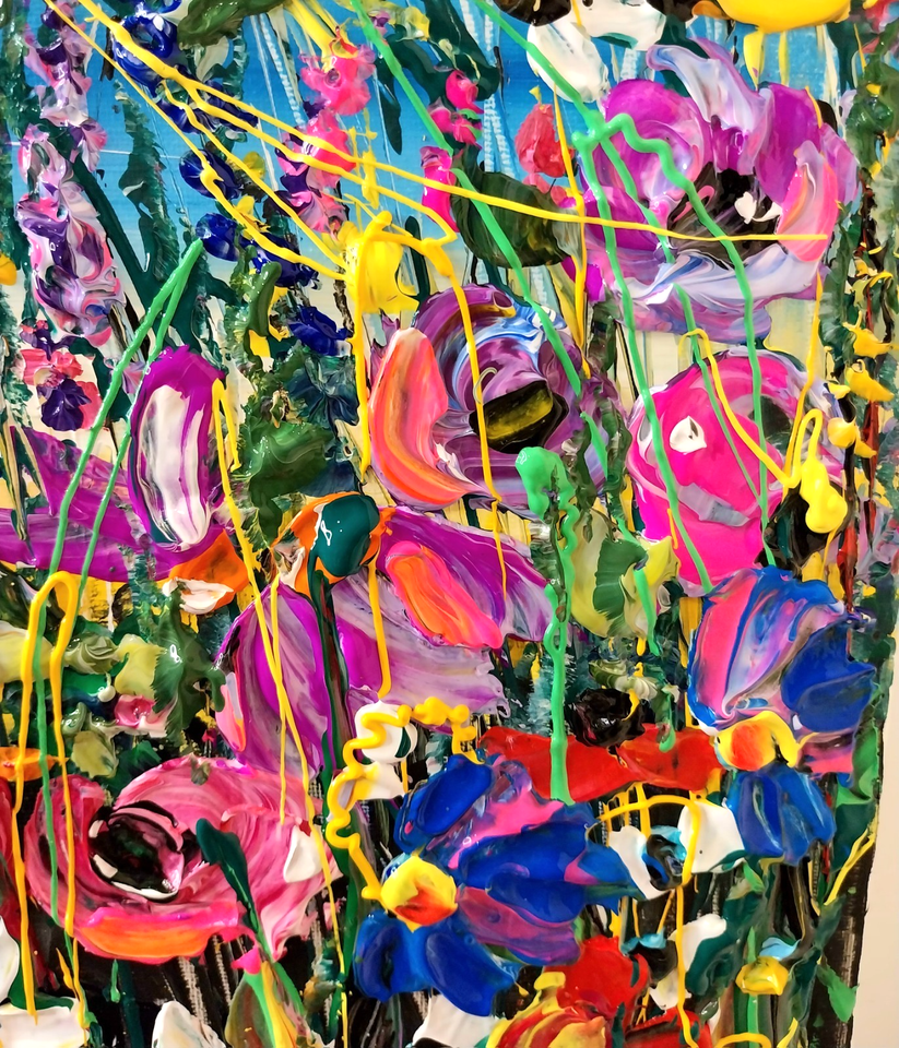 ORIGINAL ACRYLIC OIL PAINTING CANVAS 50x40 cm ANNA KALUZNA, Coastal ...