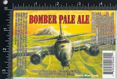 Aviator Ales Bomber Pale Ale Label - WASHINGTON | eBay