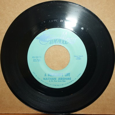 NATHAN ABSHIRE Pine Grove Blues A MUSICIAN'S LIFE Country Cajun 45 ...