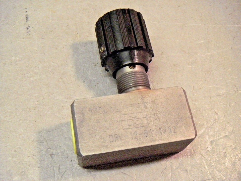 Flutec Hydac DRV-12-01.1/12 Hydraulic 1/2-16 ORB Flow Control Needle ...