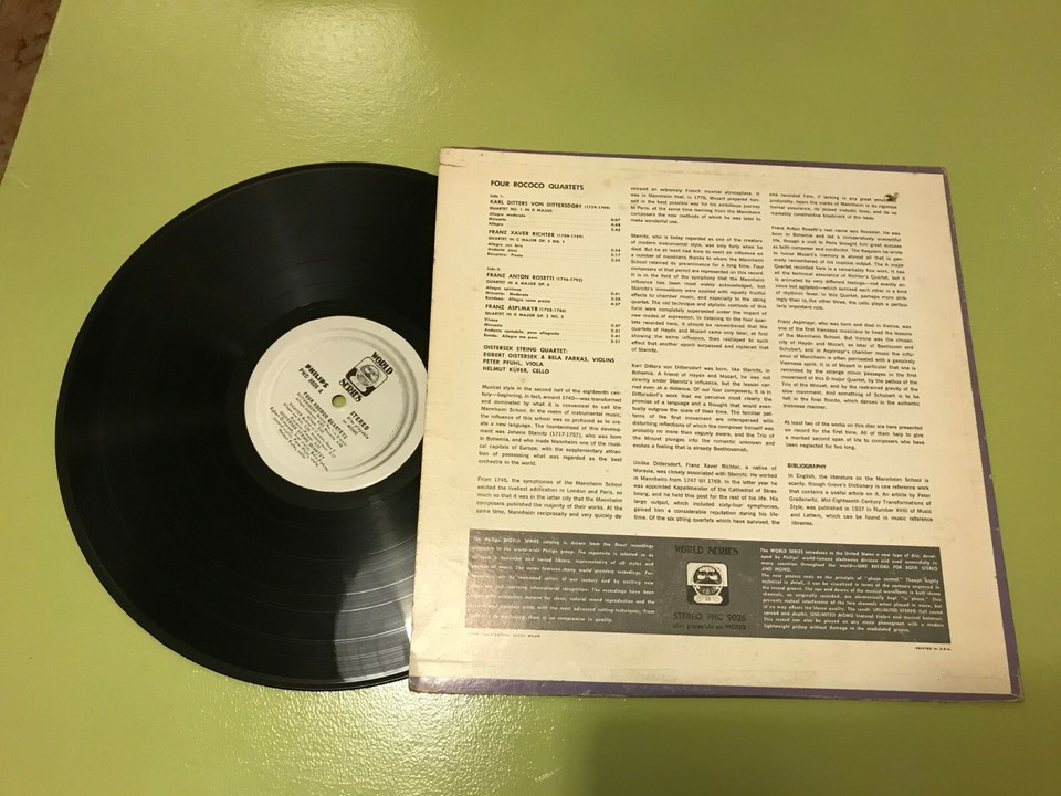 Oistersek String Quartet Rococo Four Quartets LP PHC 9026 Vinyl rosetti ...