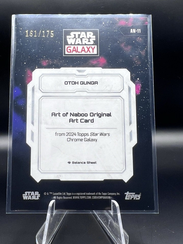 2024 Star Wars Galaxy Chrome Otoh Gunga #AN-11 /175 Aqua Lava Refractor ...