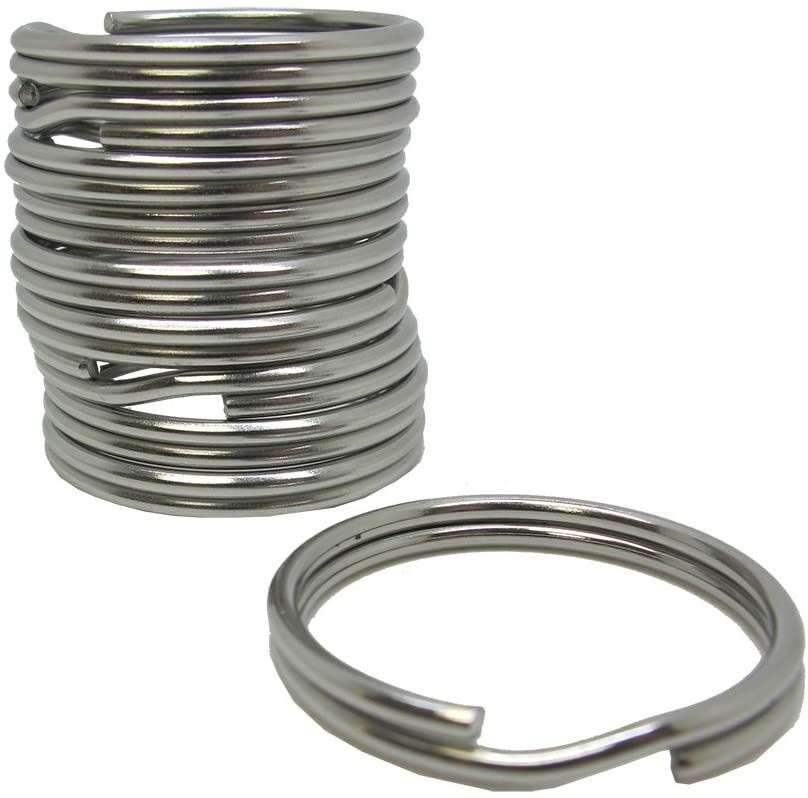 Keyring *CHOOSE SIZE* Silver Metal Split Rings Hoop Loop Jump Key Keys ...