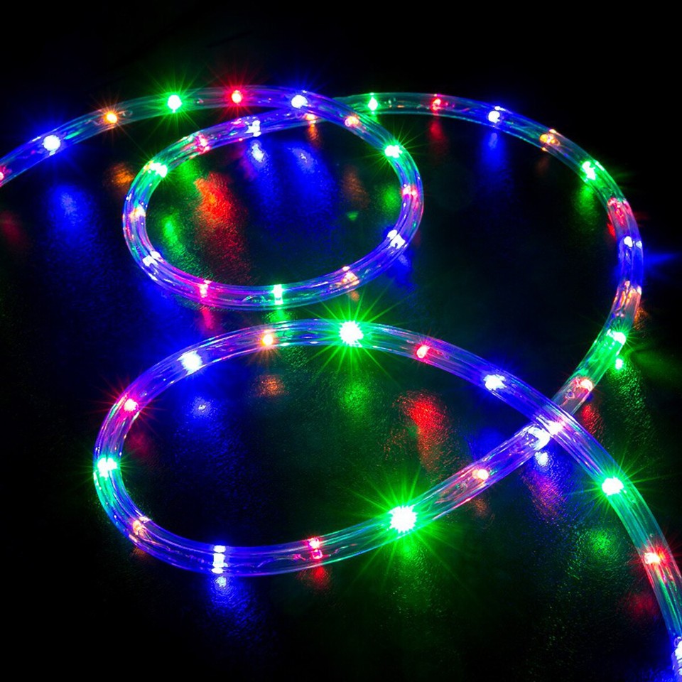 20/30/40/50FT Waterproof 110V LED Rope Light Strip Indoor Outdoor ...