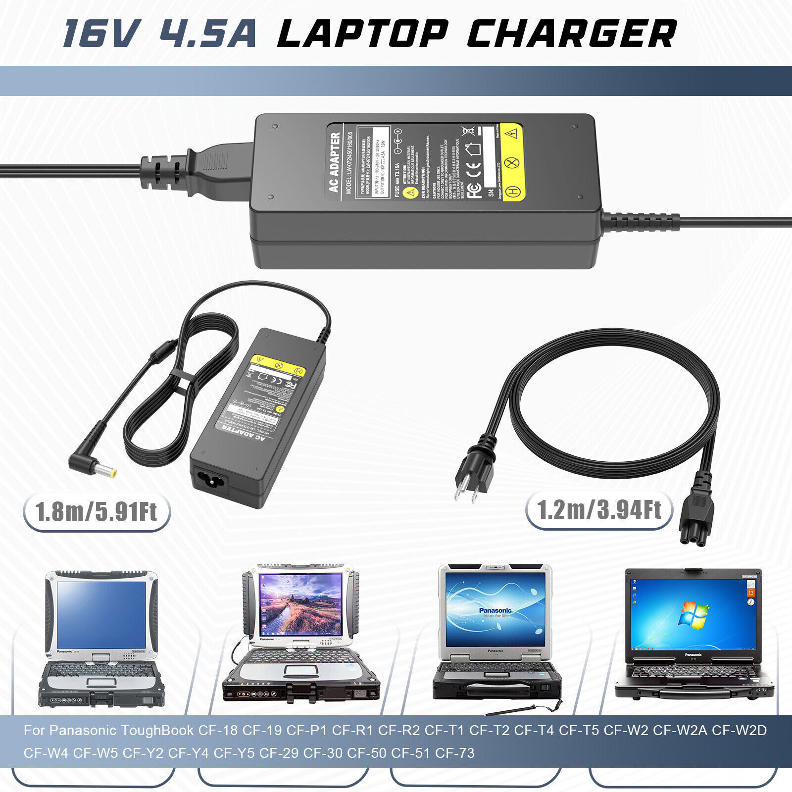 AC Adapter Charger For Panasonic Toughbook CF-19 CF-31 CF-52 CF-53 US ...