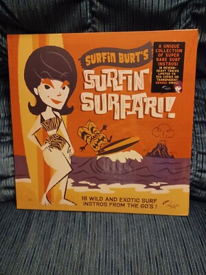 Surfin' Burt's Surfin Surfari! Various Artists Surf Music Sealed LP Orange Vinyl | eBay