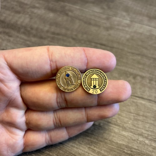 Vintage Elmhurst Memorial Healthcare Hospital Employee Pins 1/10k Gold ...