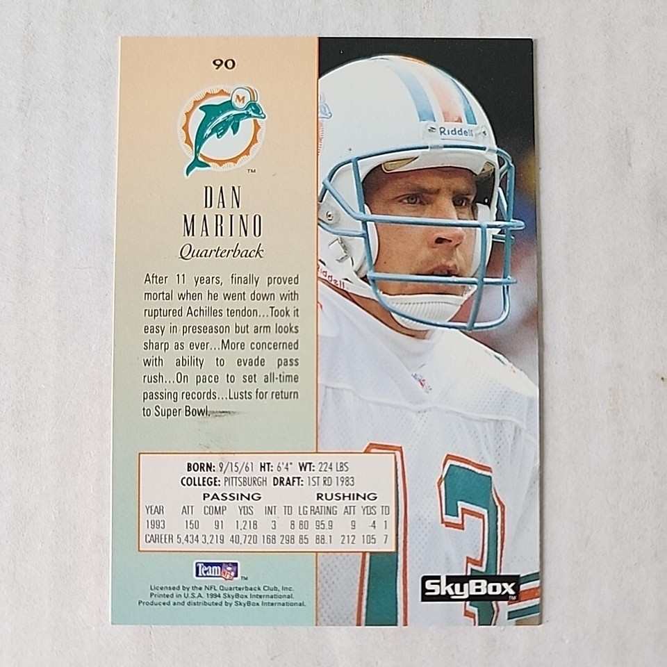 1994 SkyBox Premium Dan Marino Miami Dolphins #90 | eBay