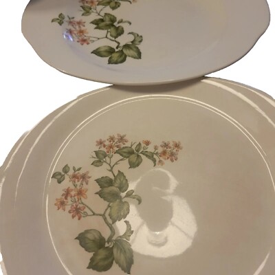 Two Glamour Dinner Plates With Floral | eBay