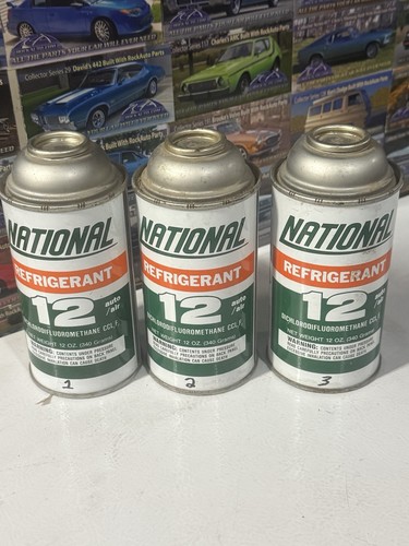 New Old Stock National R12 Freon Refrigerant Three 12oz Sealed Cans | eBay