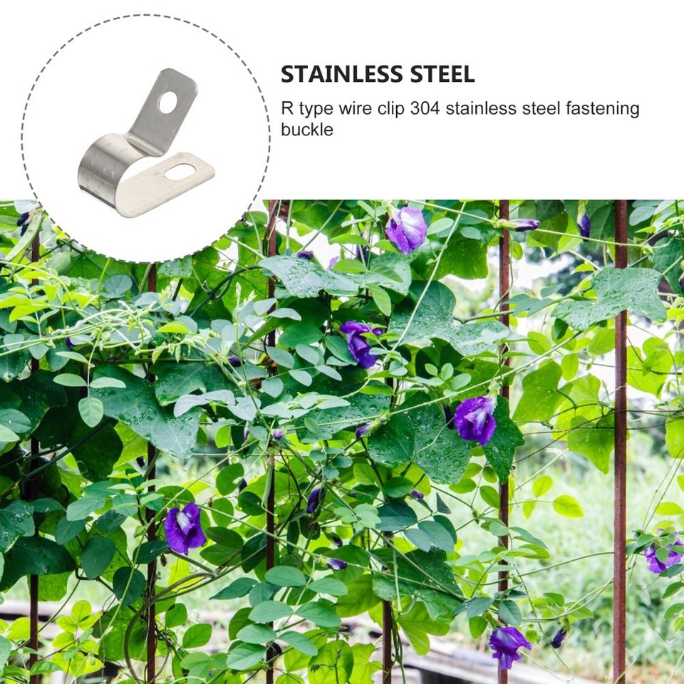 Set of 2 Cable Clamp Fixing Buckle Wire Wall Clips Metal Type Clamps | eBay