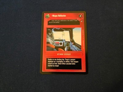 Star Wars CCG Hoth Limited Weapon Malfunction | eBay