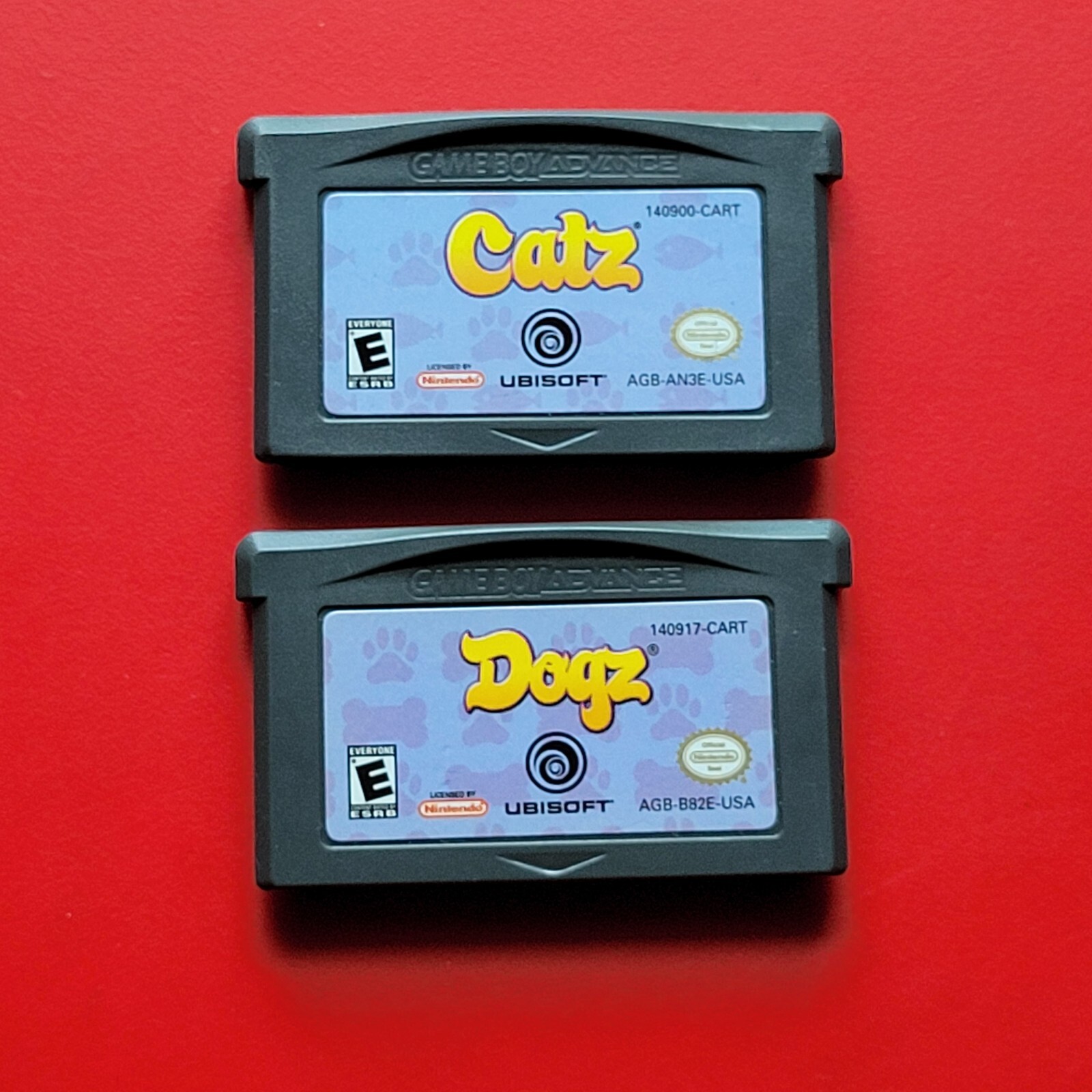 Catz Dogz Nintendo Game Boy Advance Lot 2 UbiSoft Games Cats Dogs ...