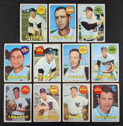 1969 Topps Baseball Semi Star Lot 11 Cards | eBay
