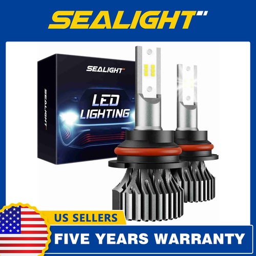 SEALIGHT 9004 HB1 High/Low Beam LED Headlight Bulbs 60W 6000K White ...