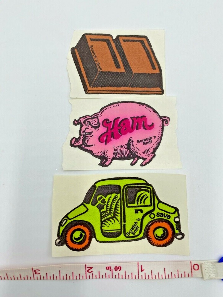 VINTAGE 1980'S SCRATCH SNIFF MELLO SMELLO & 3M - LARGE STICKERS ON ...