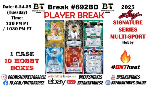 TRINITY RODMAN 2025 Leaf Signature Series Multi Sport CASE (10 BOX ...