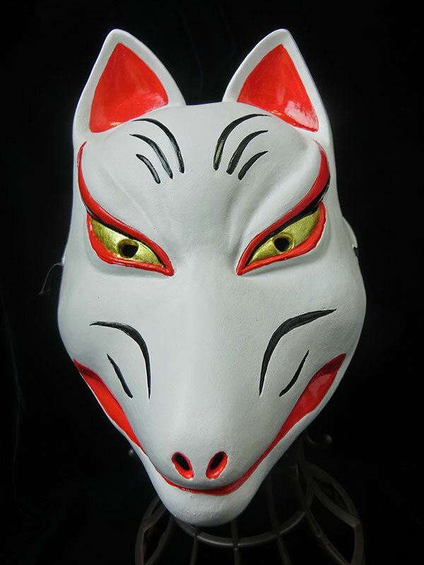 NEW Traditional Fox God Mask Full Face Festival Cosplay Costume Latex ...