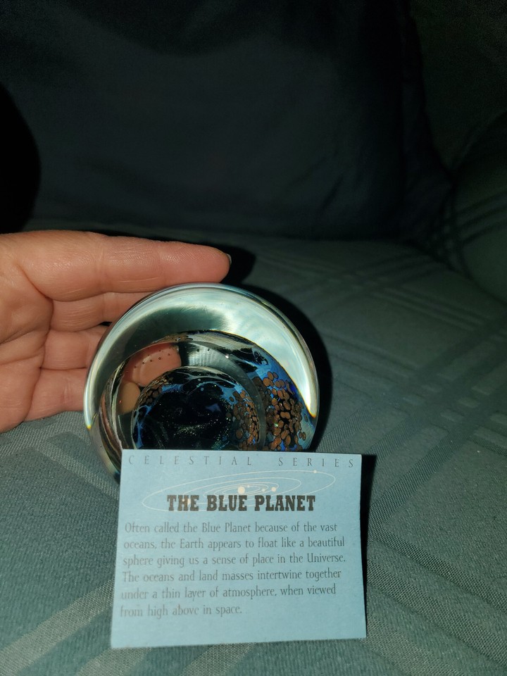 BLUE PLANET 2003 GLASS EYE STUDIO GES CELESTIAL SERIES ART GLASS ...