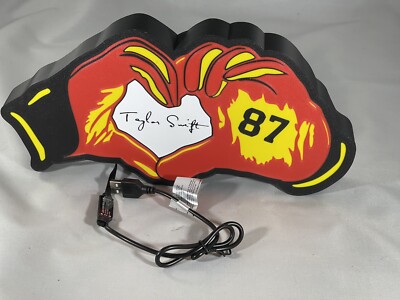 KC Chiefs Travis Kelce Heart Hands Light Box Taylor Swift | eBay