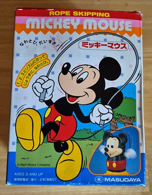 Mickey Mouse Skipping Rope Mickey Skipping Rope Disney Masudaya RARE ...