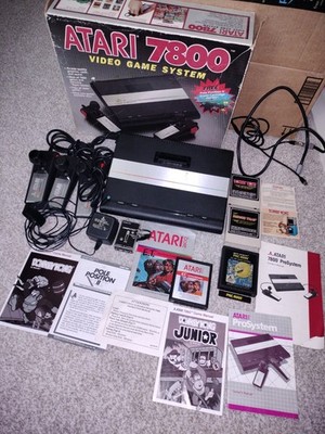 Atari 7800 Video Game Console Box, Console, Hook-ups, Manual, (Tested ...
