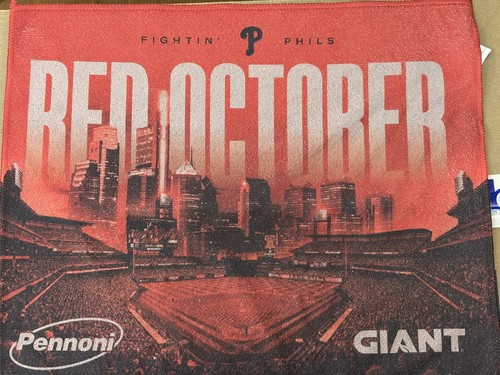 LOT OF 5 2024 PHILADELPHIA PHILLIES RED OCTOBER RALLY TOWEL PHILLIES ...