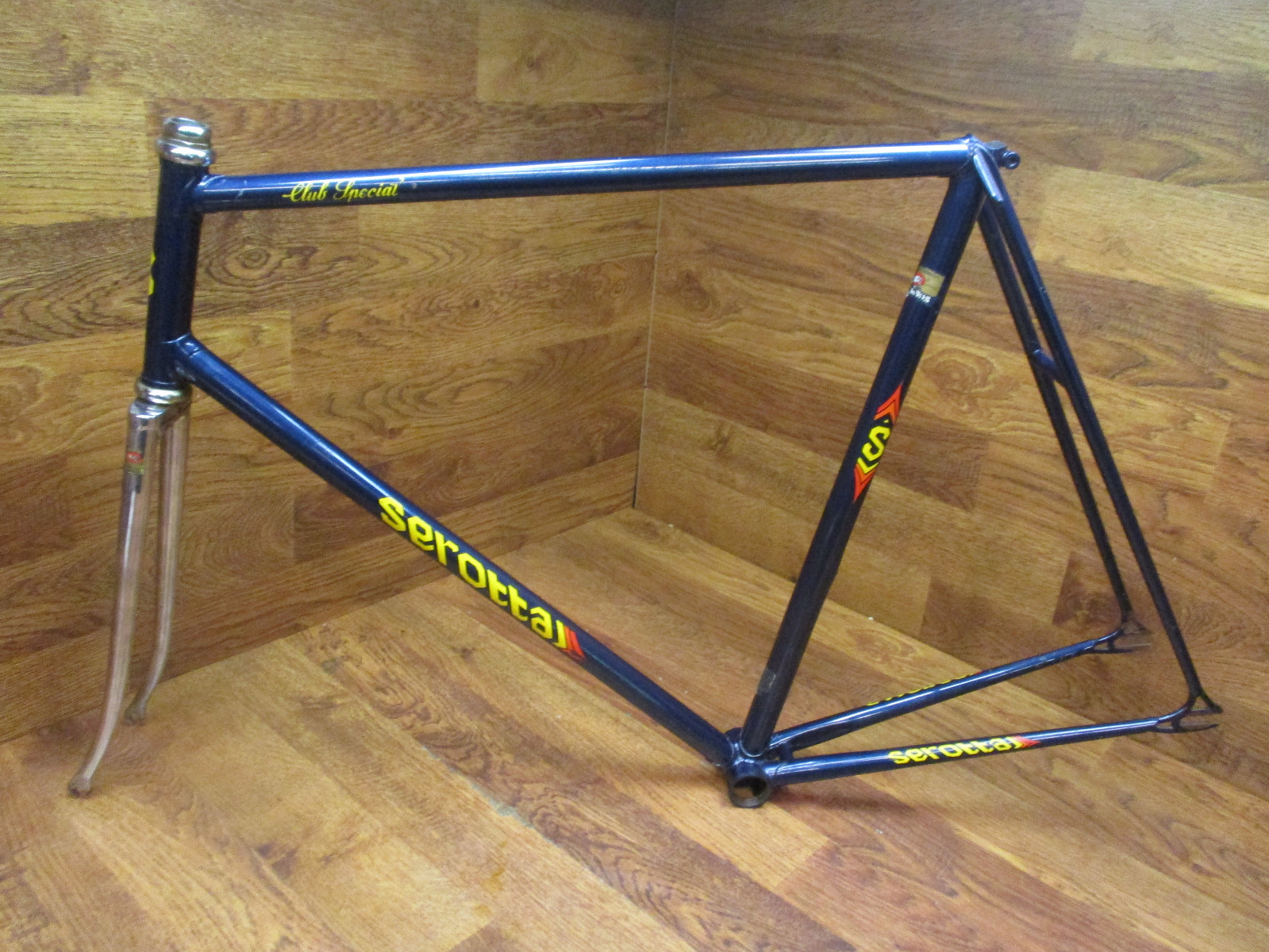 RARE VINTAGE SEROTTA CLUB RACER COLUMBUS STEEL LUGGED TRACK BIKE FRAME ...