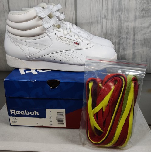Reebok Classic Freestyle Hi Top 059503 Womens 7 Solid White - With ...