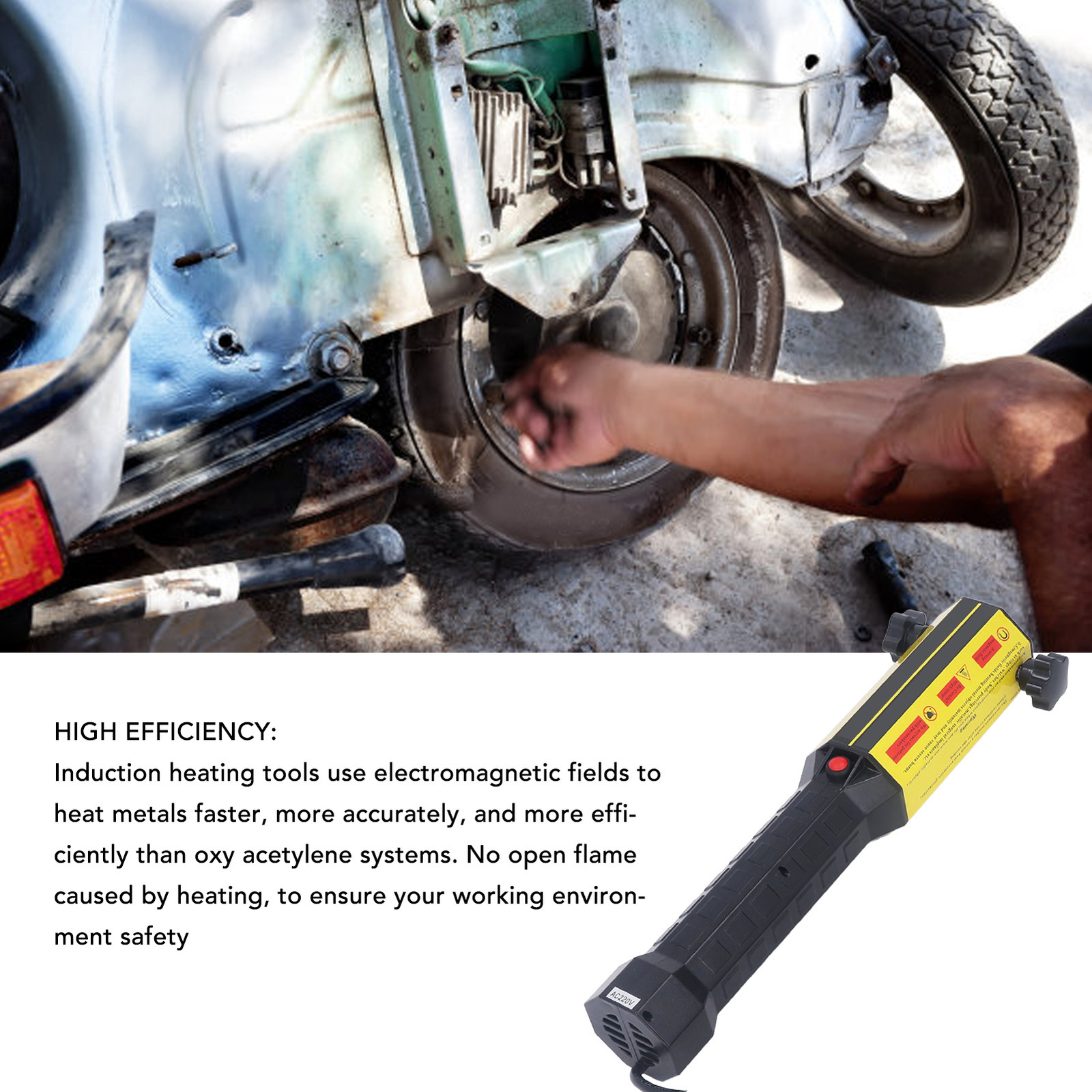 Magnetic Induction Heater Kit 1800W Handheld Automotive Bolt Buster ...