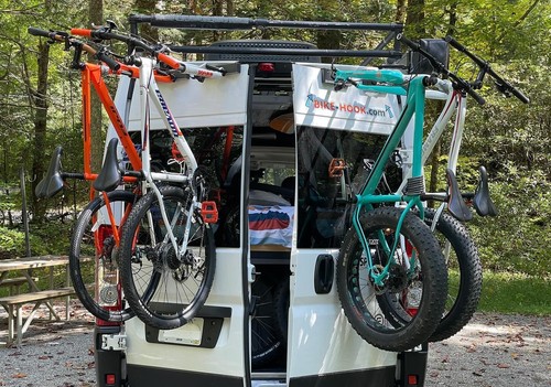 Bicycle bike storage rack for Camper Vans - RAM PROMASTER Van Bike-Hook ...